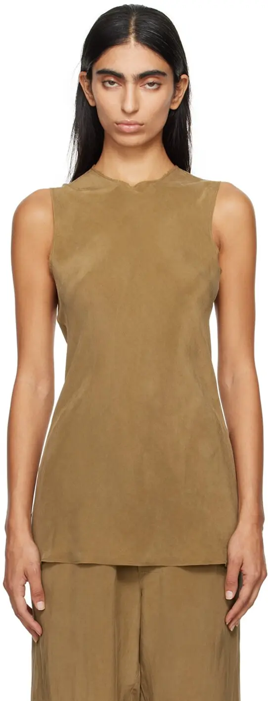 Gabriela Coll Garments No.256 Tank Top In 14 - Brown - 50% Off